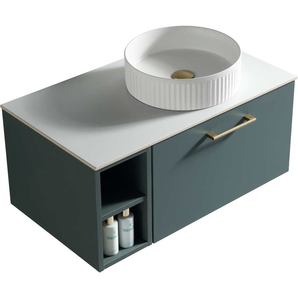 Piatta Smoked Sage 800mm Wall Hung Vanity Unit - 4444 or 4420