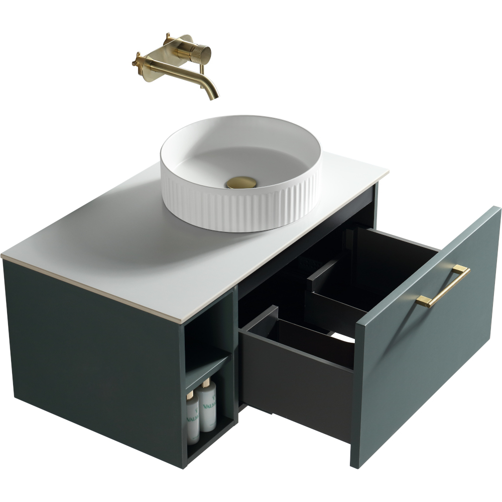 Piatta Smoked Sage 800mm Wall Hung Vanity Unit - 4444 or 4420
