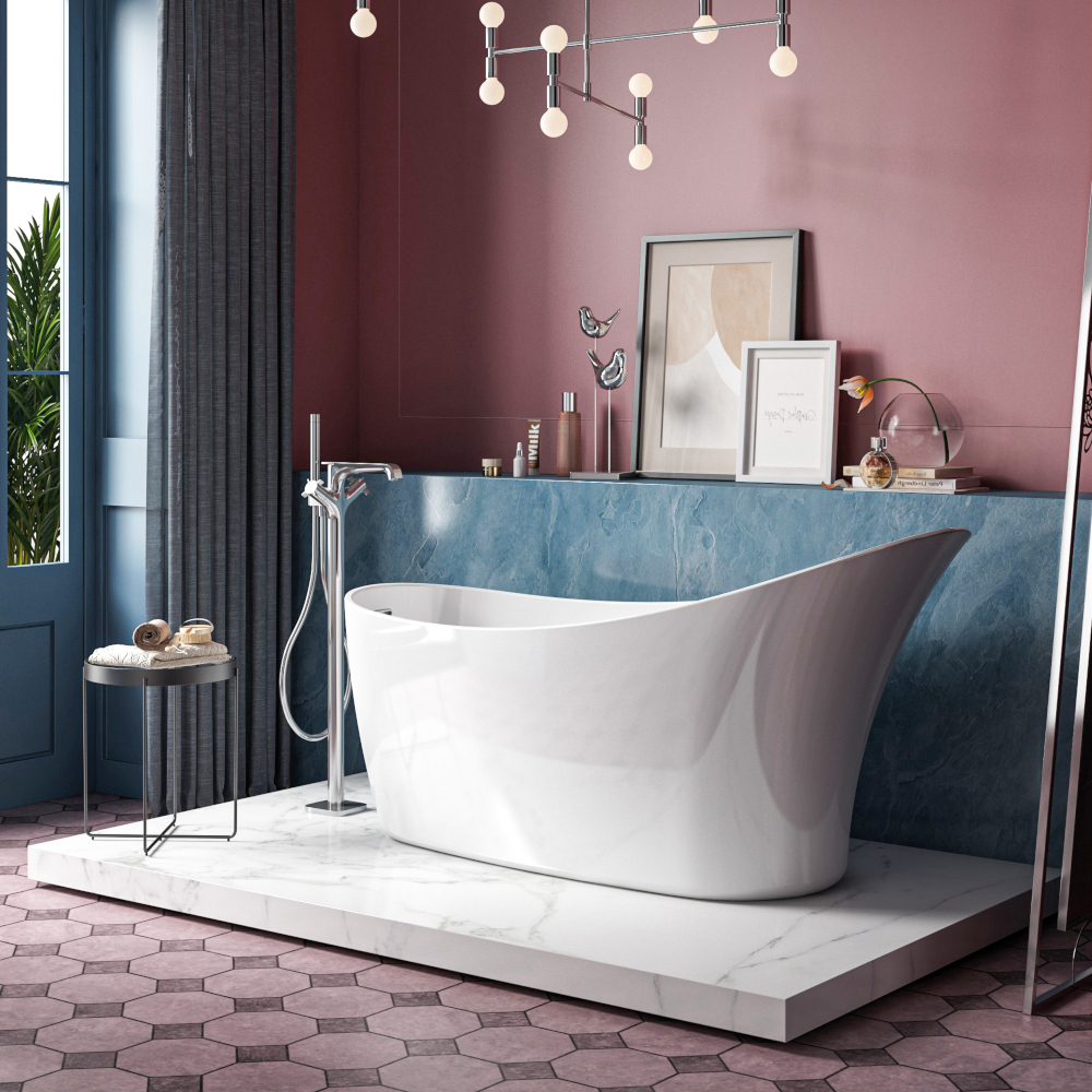 Charlotte Edwards Portobello 1590 x 680mm, Modern Freestanding Bath ...