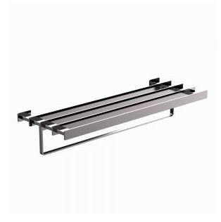 Artize Quadra Black Chrome Towel Shelf With Lower Hanger, QUA-BCH-61781