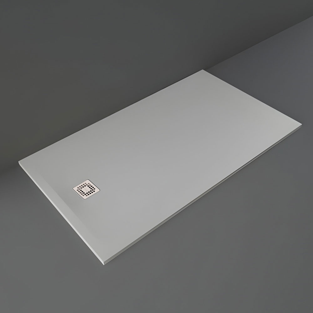 RAK Feeling 1600 x 900mm Cuttable Grey Stone Resin Shower Tray ...