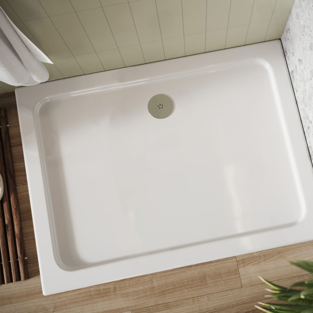 Scudo Shires 1600 x 800mm Square ABS Stone Resin Shower Tray 1600-800 ...