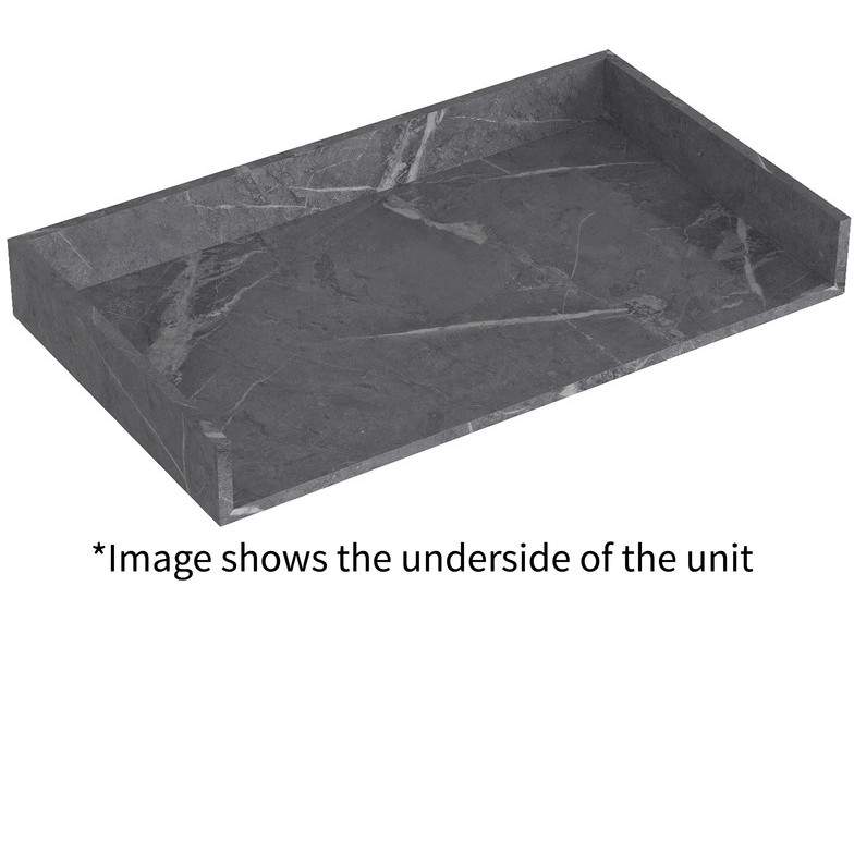 Rouen 800mm Grey Marble Floating Basin Unit - RDBS106955