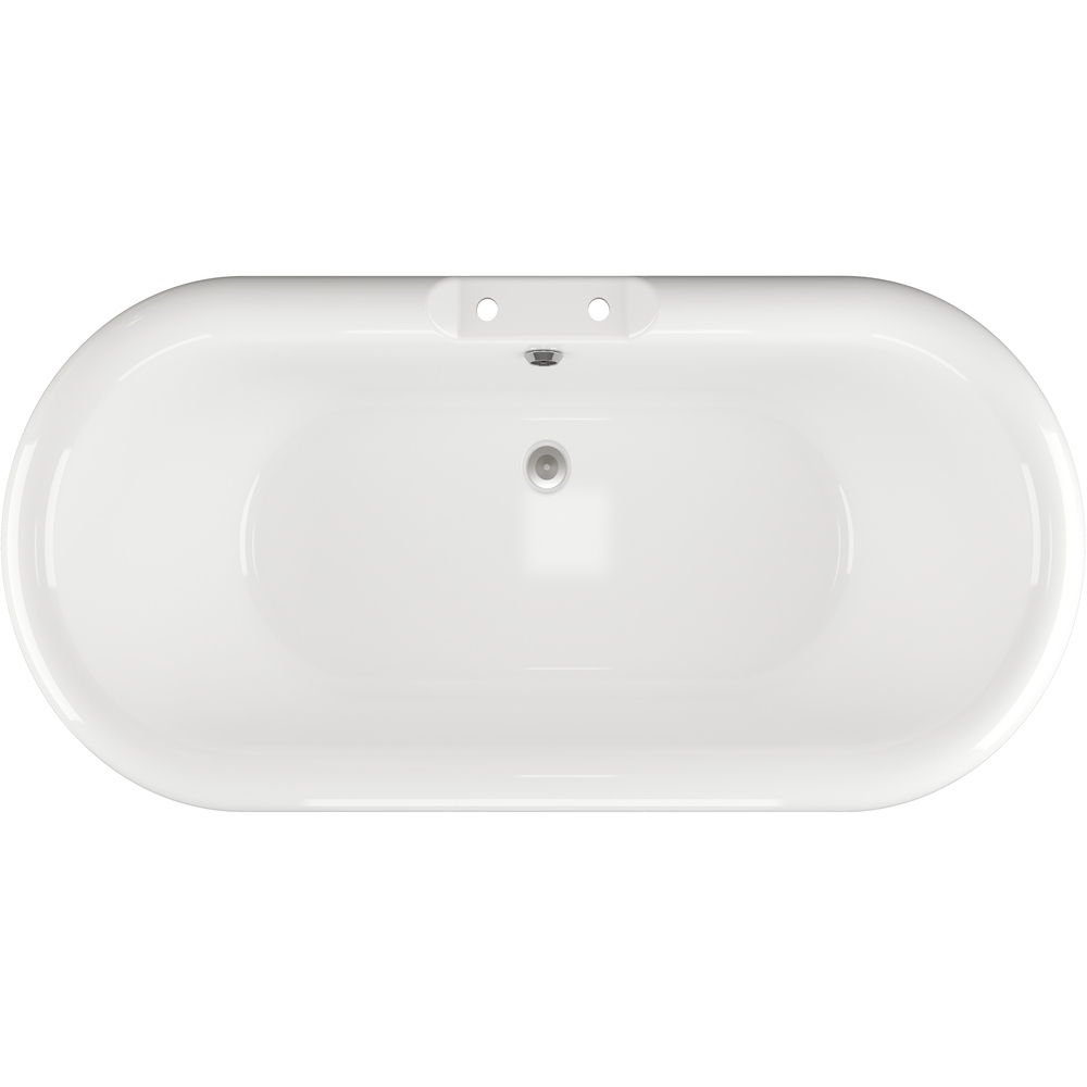 Runner Black Traditional 1690mm Freestanding Bath Chrome Feet - RDBS102816