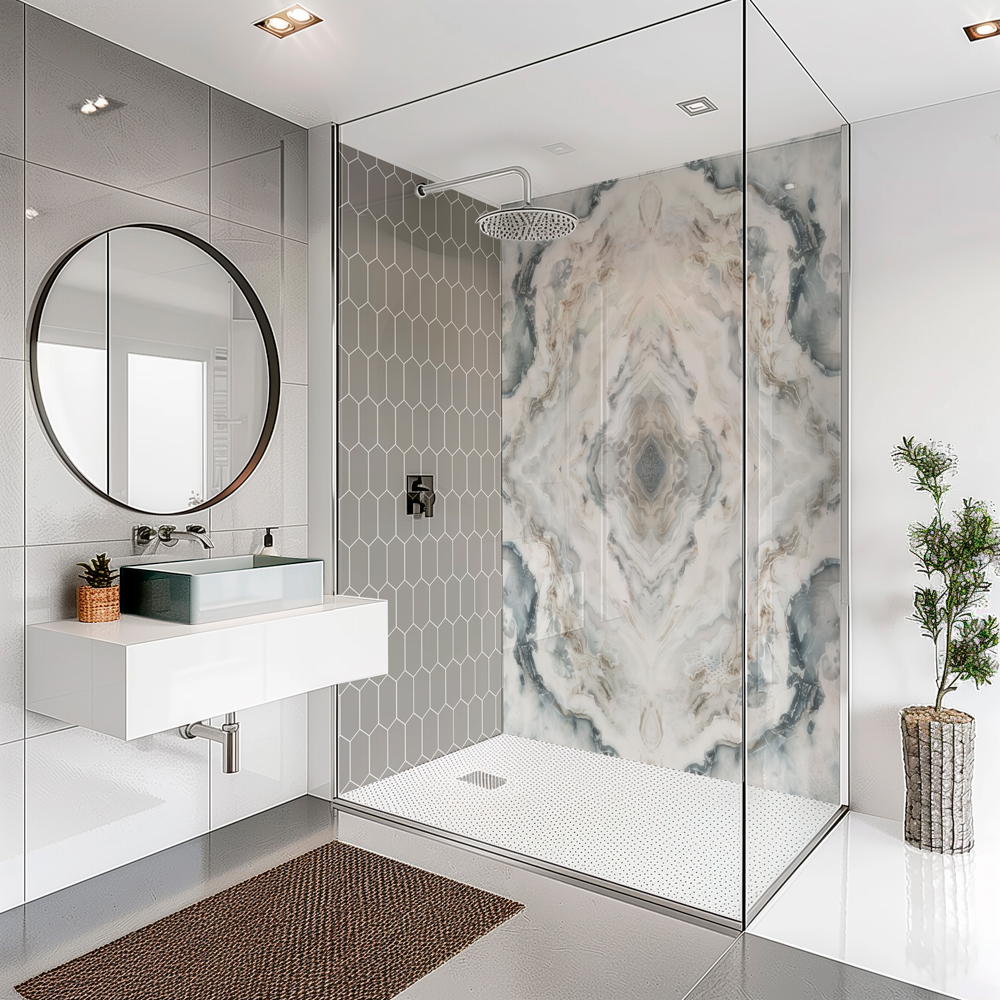 SplashBax Persian Azul Di Bond Shower Board - SBAX1007