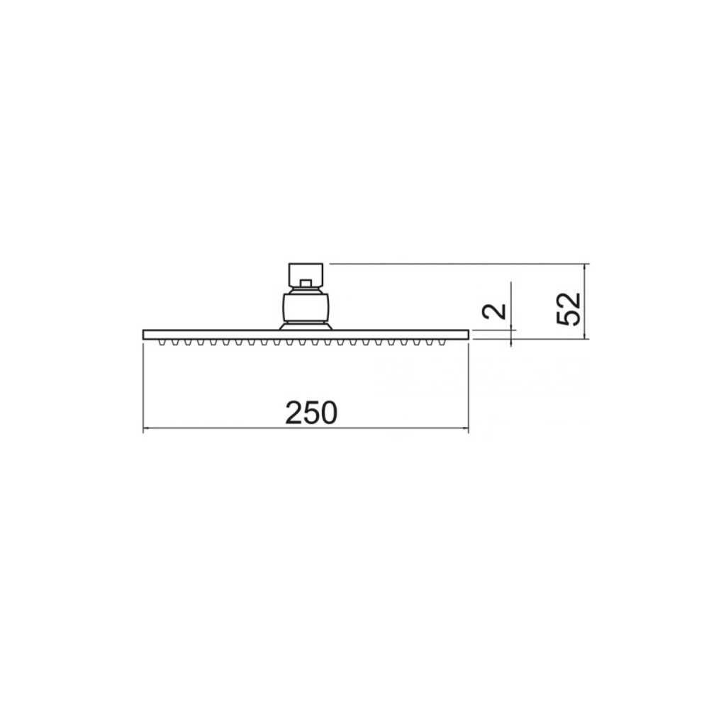 Angel Infinity Fixed Shower Head - SHD2525 | Rubberduck Bathrooms