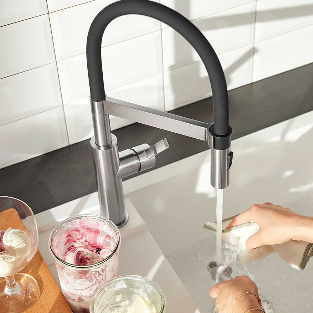 Blanco Sonea-S Flexo Stainless Steel Kitchen Mixer Tap