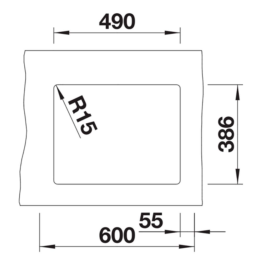 Blanco Subline 500 U Silgranit Kitchen Sink - Rock Grey