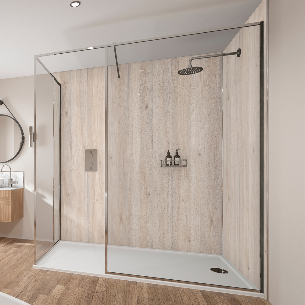 Mermaid Scandi Oak Shower Panel, Mermaid Timeless Trade