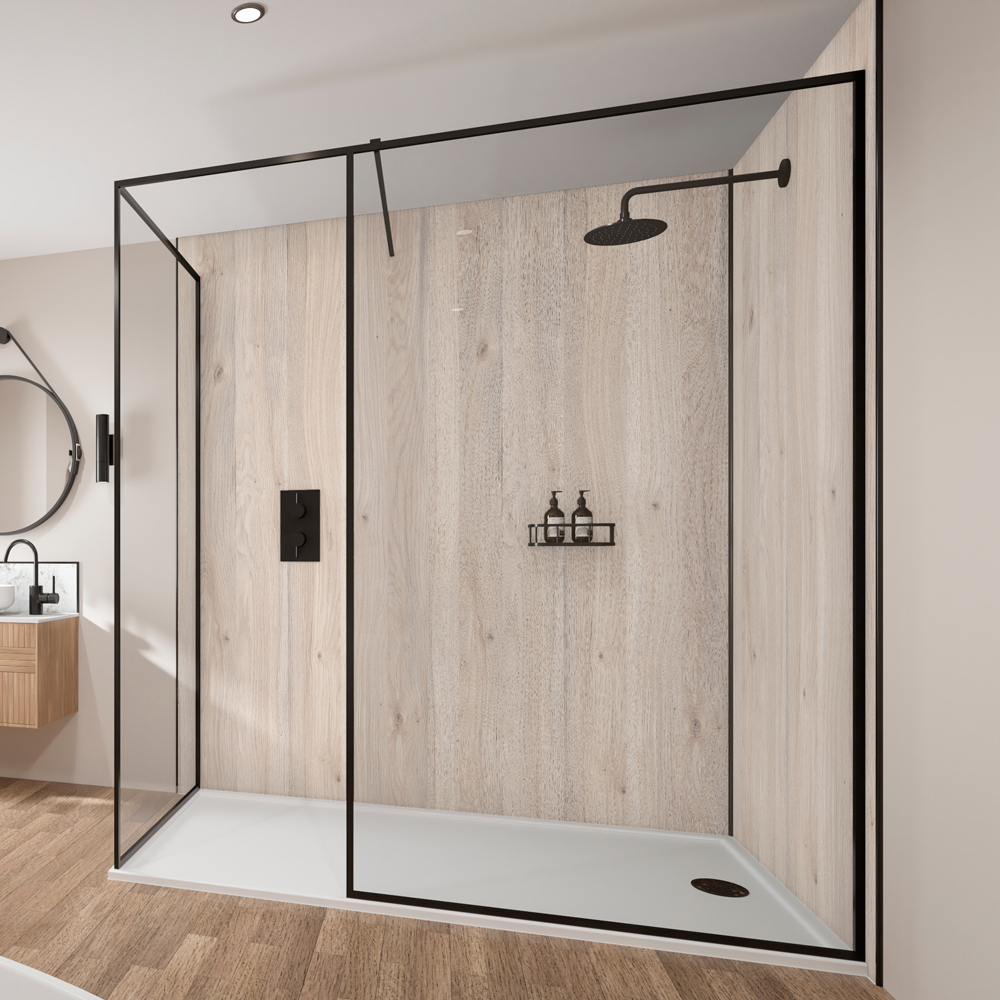 Mermaid Scandi Oak Shower Panel, Mermaid Timeless Trade