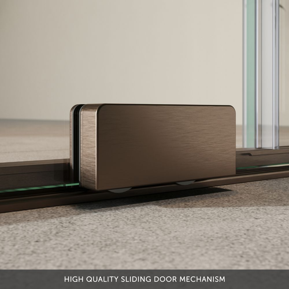 Scudo Momentum 1600mm Brushed Bronze Sliding Shower Door, MO-DOOR-1600