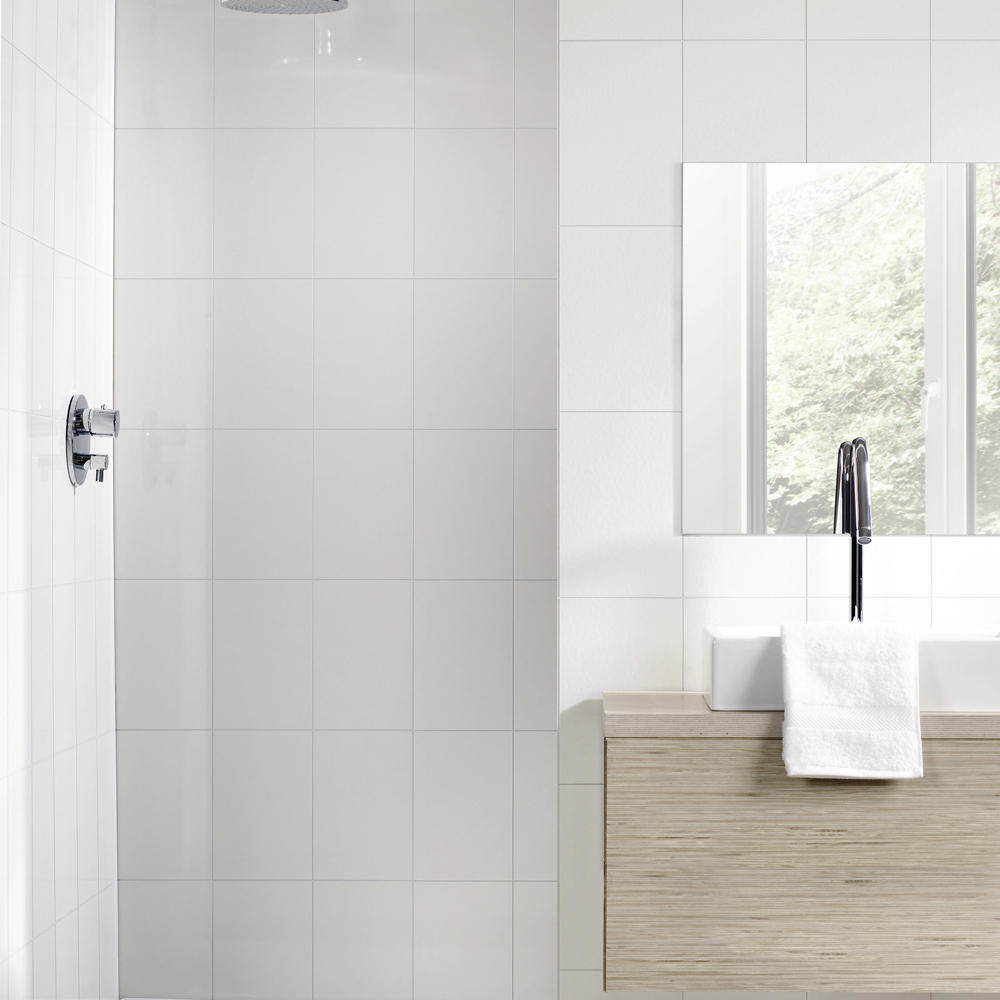 Perform Panel Tile Snow White Glossy Twin Pack 600 x 2400mm