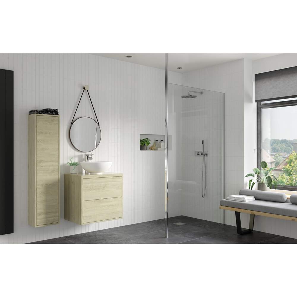 Supreme 760mm Wetroom Panel & Floor-to-Ceiling Pole - RDBS103392