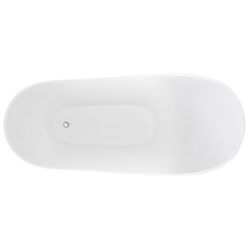 Synergy Arruba 1660mm Matt White Freestanding Slipper Bath. SY-FSB204MW-A