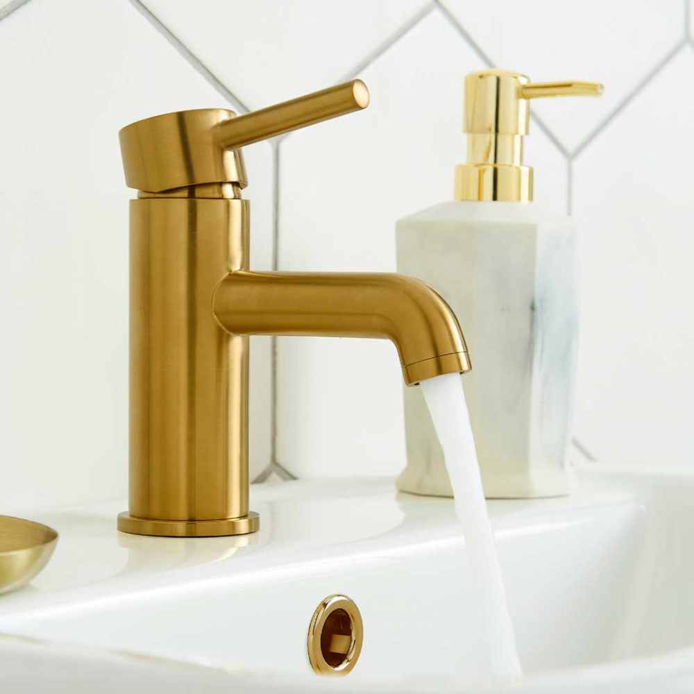 Ottone Brass Monobloc Basin Mixer Tap - Kartel - TAP140OT