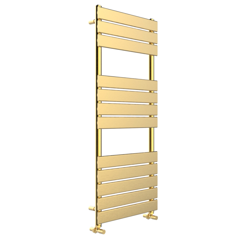 Tailored Bathrooms Queenstown Brushed Brass Designer Radiator 1200 x ...
