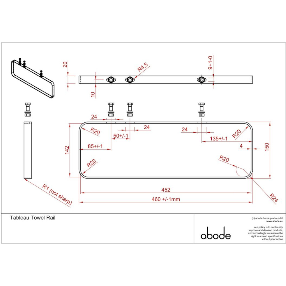 Abode Tableau Shelf and Cava Round Basin Set in Pebble Grey with Matt ...