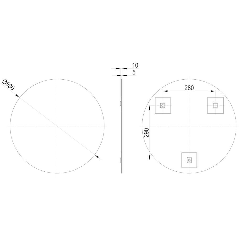 Termonde 500mm Round Mirror - RDBS106289
