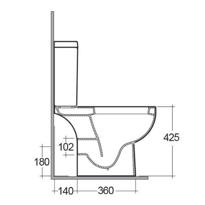 RAK Tonique Close Coupled Toilet, TONPAN / TONCIST