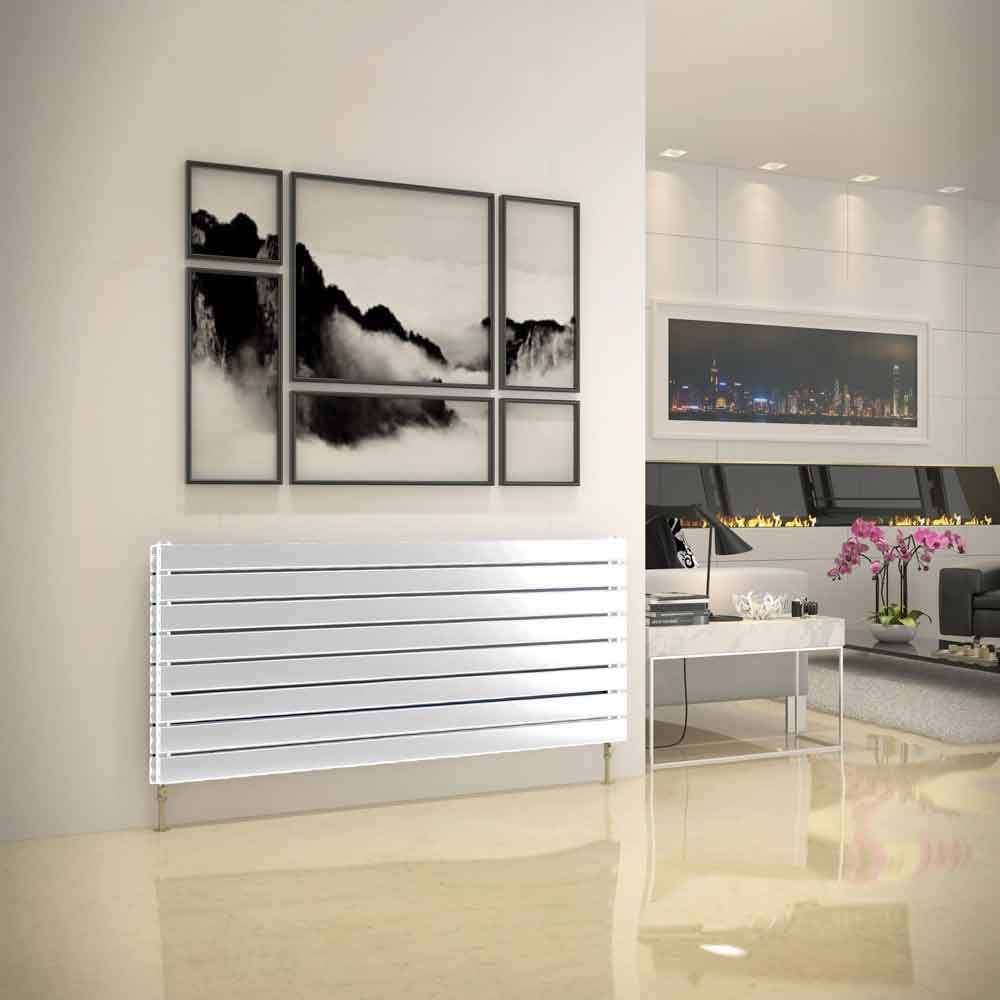 DQ Heating Tornado Double Sided 456 x 1166mm Designer Radiator White ...