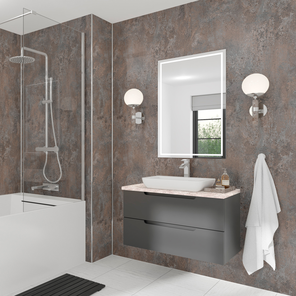 Mermaid Vintage Concrete Shower Panel, Mermaid Timeless Trade