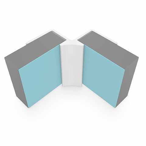 Multipanel Internal Corner Profile Trim Type A for showerboards and panels