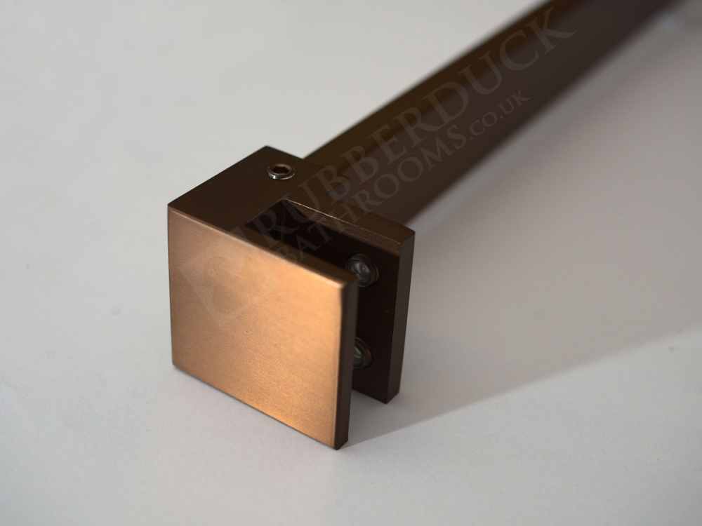 Abacus Wetroom Glass 1100mm Brushed Bronze Wall support Arm, GCGW-28-0012