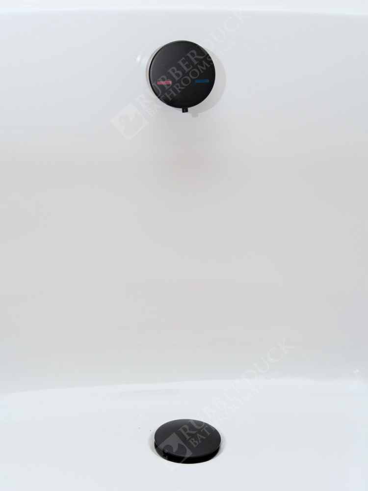 Scudo Matt Black Overflow Bath Filler Tap | WASTE103ORB