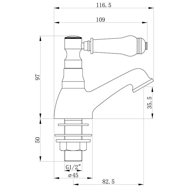 Appleyard Bathroom Chrome Basin Pillar Taps (RDBS105595)
