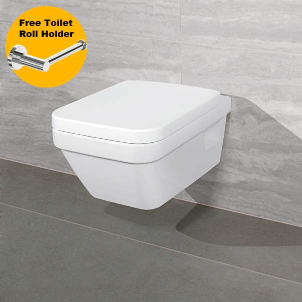 Villeroy & Boch Architectura Square Wall Mounted Toilet Bundle Free ...