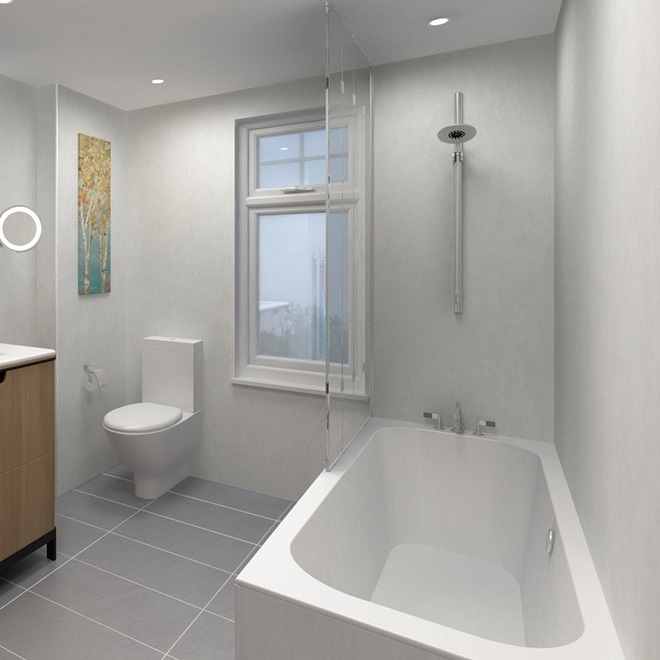 Perform Panel Arctic Shimmer Bathroom Wall Panels By NU Style