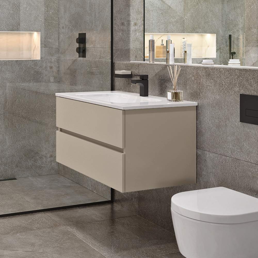 Villeroy & Boch Arto 800mm 2 Drawer Bathroom Vanity Unit And Basin ...
