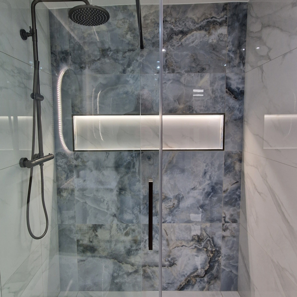 Onyx Stone Sea Blue Polished 600 x 1200 Porcelain Tiles - 1.44m2