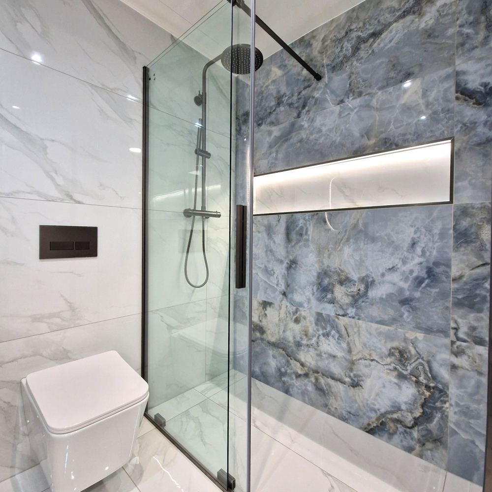 Onyx Stone Sea Blue Polished 600 x 1200 Porcelain Tiles - 1.44m2