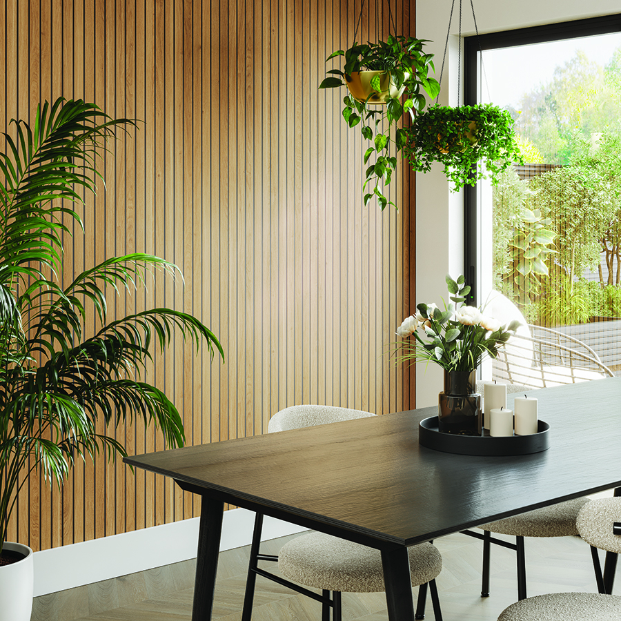Brown Cuneo Oak Naturepanel, Brown Cuneo Oak Naturepanel Slat Wall Panel