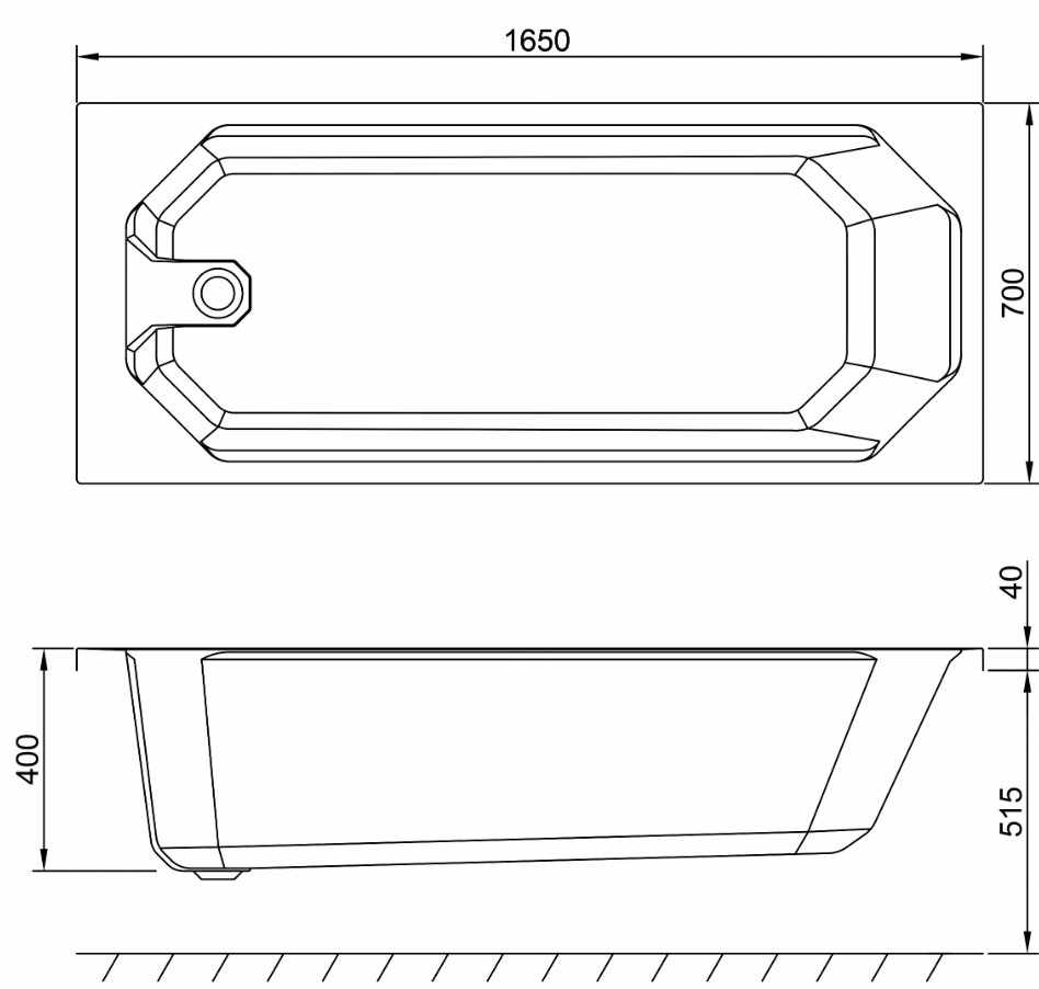 Carron Camden Carronite Single Ended Bath 1650 x 700, 02558 ...