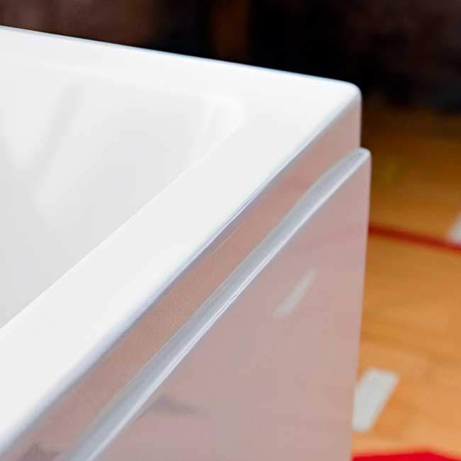 Carron Quantum 1500 x 700/850 Square Shower Bath - Carronite