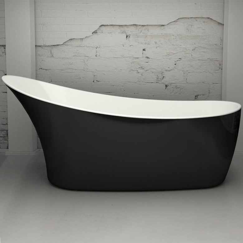 Charlotte Edwards Portobello Black 1700 x 730mm, Modern Freestanding ...