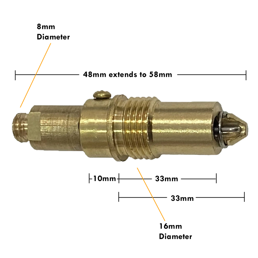 58mm Click Clack Sprung Waste Replacement Spring Mechanism - Click 210