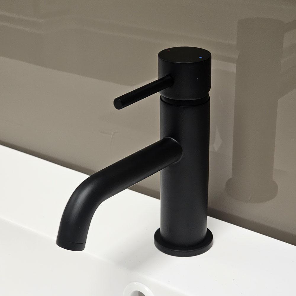 Scudo Core Bathroom Basin Mixer Matt Black, NU-002