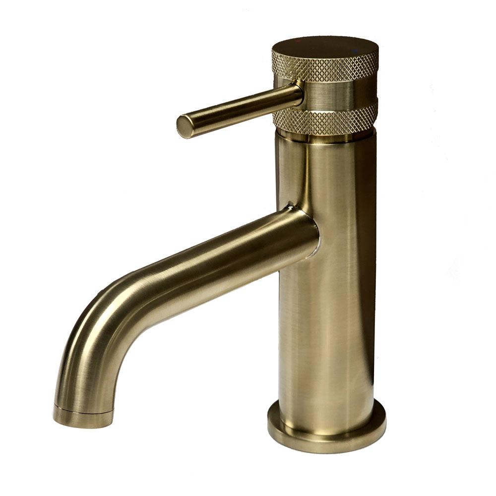 Scudo Core Brushed Brass Bathroom Basin Mixer Tap, NU-003