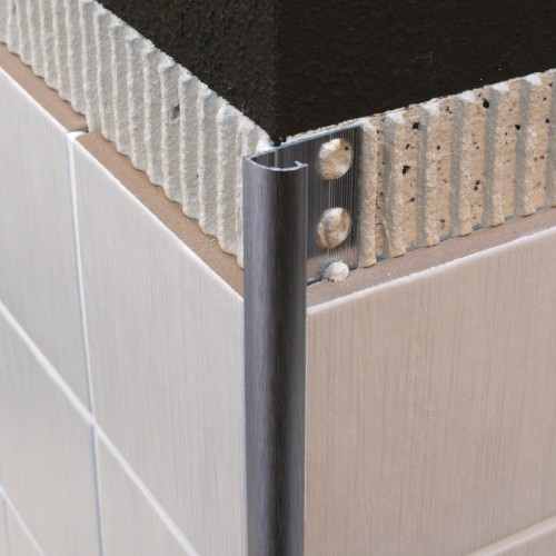 Genesis 12mm Bright Silver Aluminium Quadrant Edge Tile Trim 2.5m ...