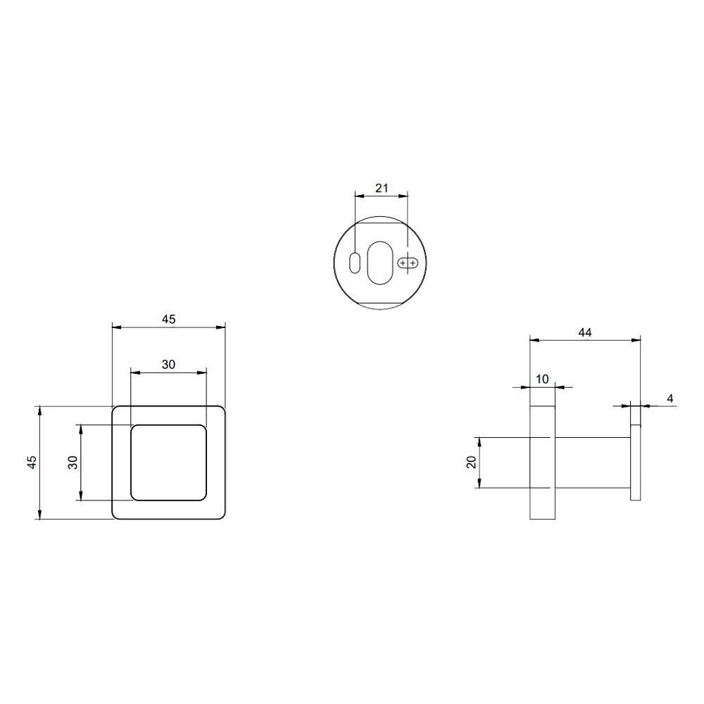 Villeroy & Boch Elements Striking Robe Hook Matt Black