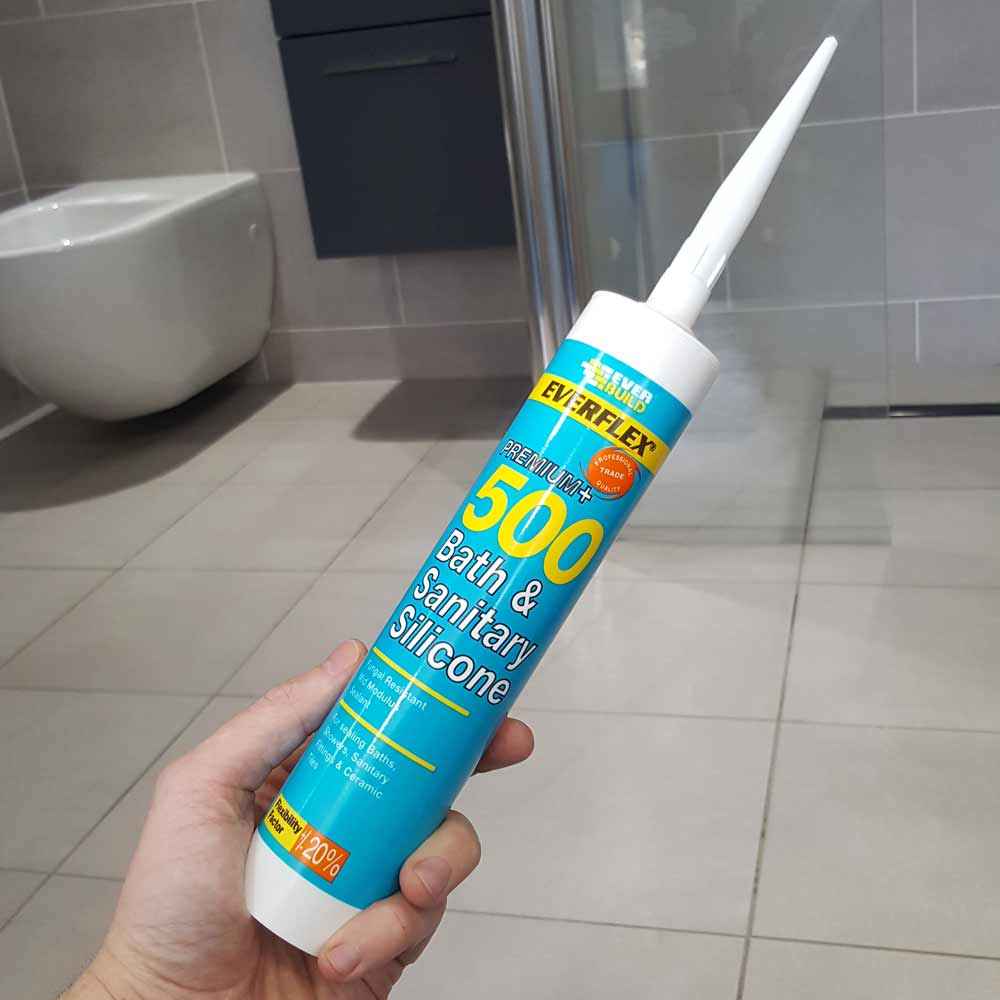Everbuild EverFlex Premium 500 Bath & Sanitary Silicone - Clear
