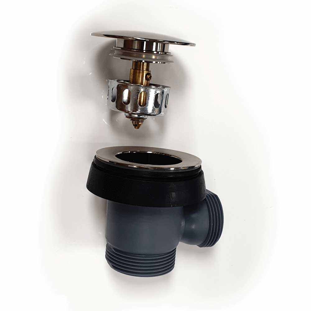 Brushed Bronze Easy Clean Click Bath Waste & Overflow - Abacus Direct