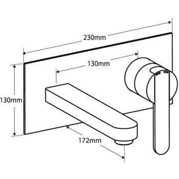Francis Pegler Strata Wall Mounted Basin Mixer Tap, 4K6004 | Rubberduck ...
