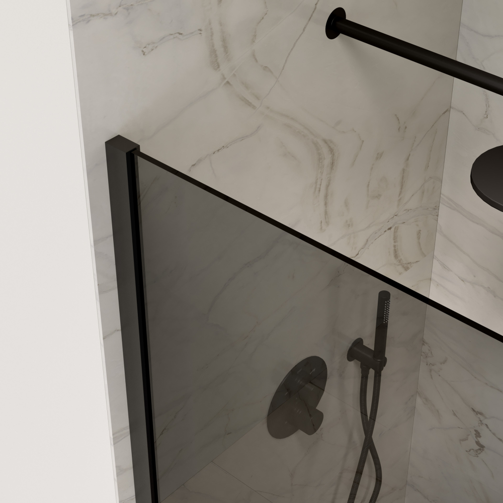 Frontline Bathrooms Prestige2 800mm Smoked Shower Screen