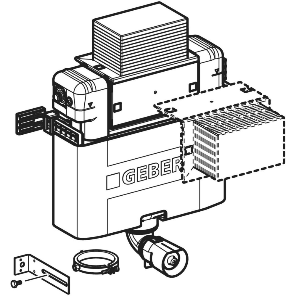 Geberit Duofix Alpha 416mm In-Wall Cistern