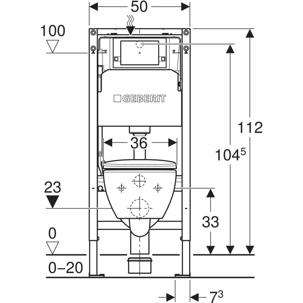 Geberit Duofix Alpha Frame, Cistern, Bright Chrome Flush Plate and ...