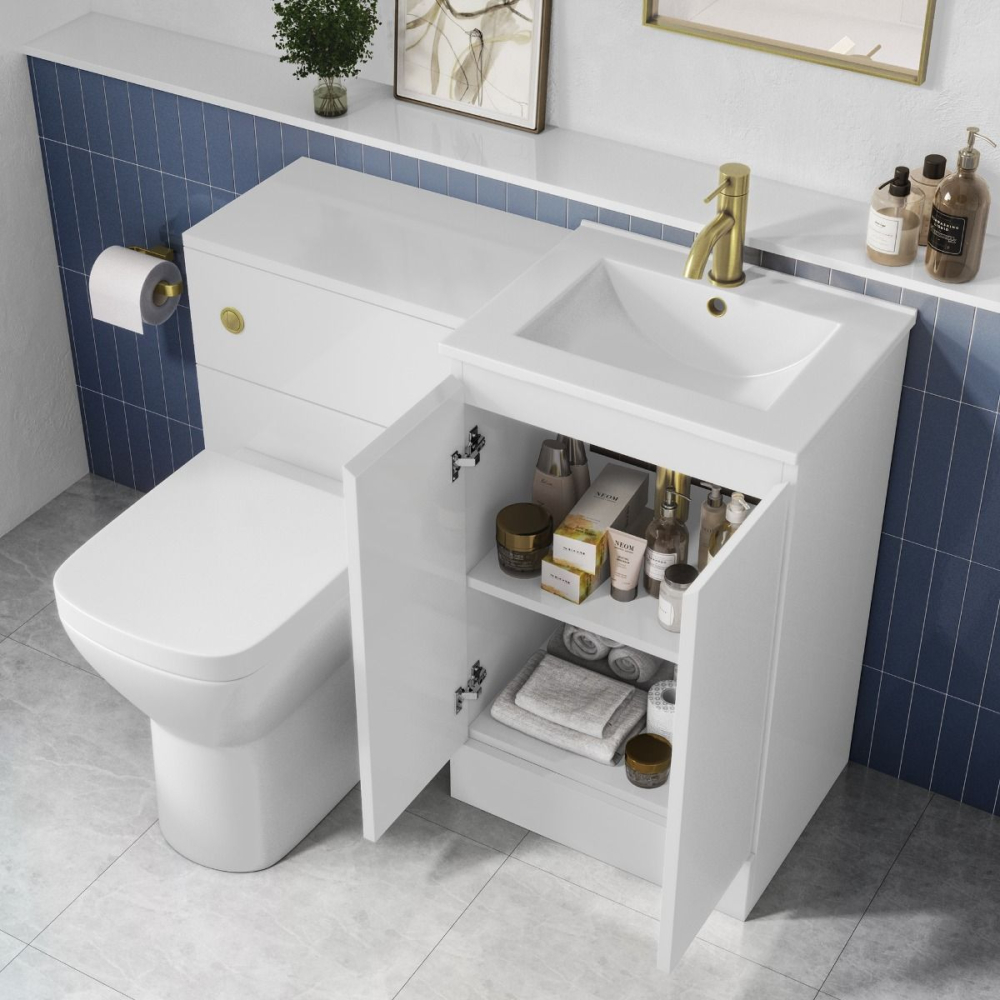 Halite 600mm White Vanity Unit with Basin